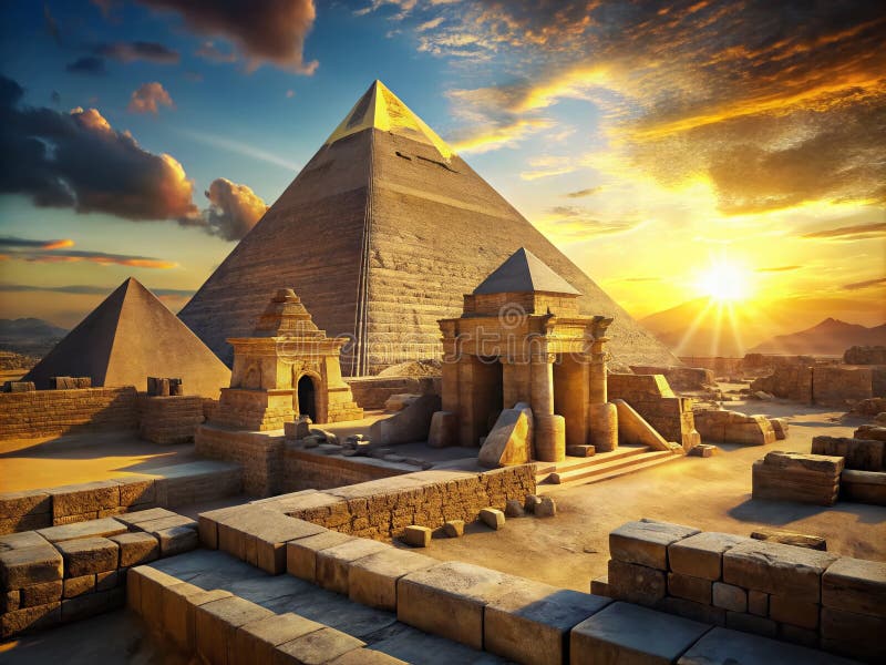 A Detailed 3D Render of an Egyptian Pyramid Obelisk Capturing Ancient ...