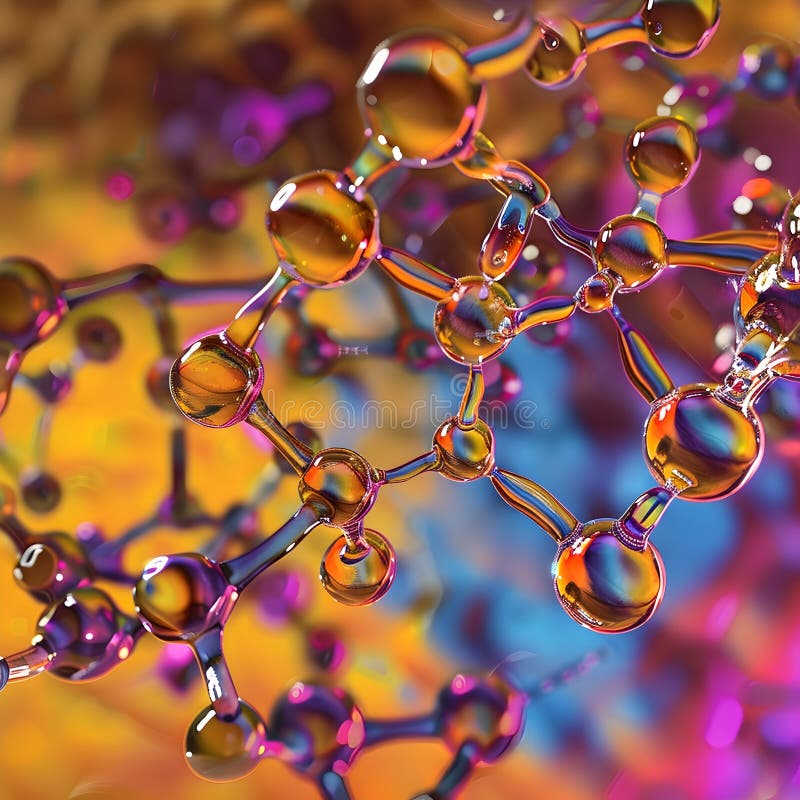 Captivating 3D Render of a Triglyceride Molecular Structure,showcasing ...