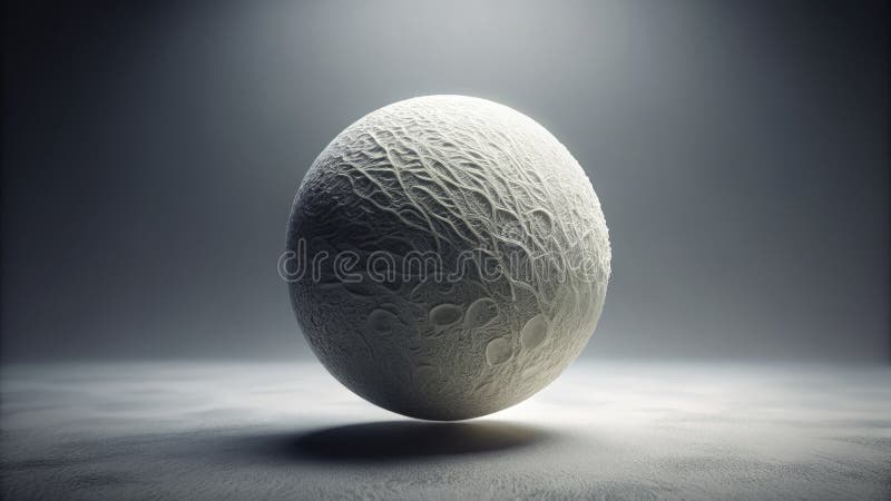 A Captivating 3D Rendered White Textured Sphere Abstract Animation for ...