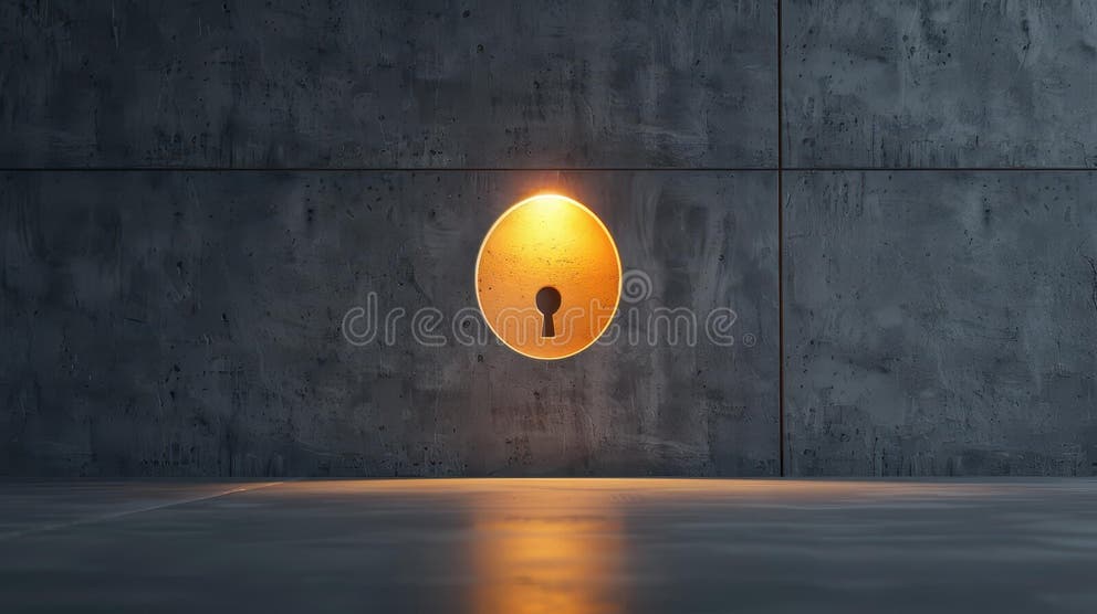 Captivating 3D Rendering of Light Shining through a Mysterious Keyhole ...