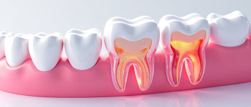 Endodontic Root Canal Treatment Process. Medically Accurate Tooth 3D ...