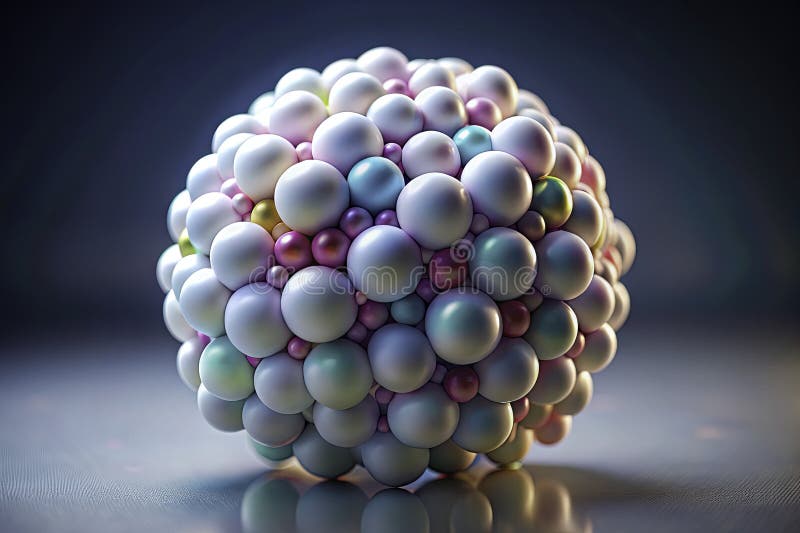 Delicate White Metaball Sculpture a Surreal 3D Rendering with TiltShift ...