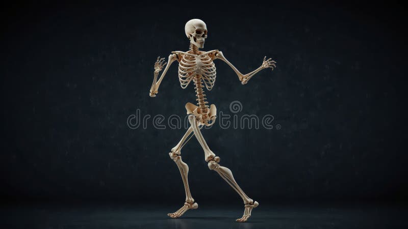 Dynamic Human Skeleton Pose Stock Illustration - Illustration of ...