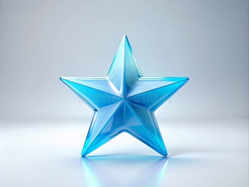 Captivating 3D Translucent Blue Star a Versatile Graphic Element for ...