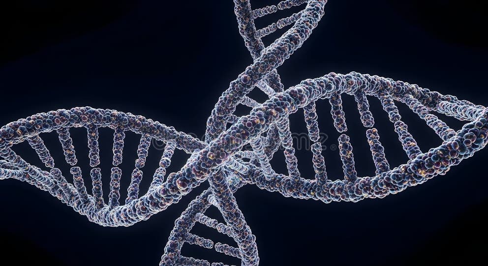 Detailed 3D Model of DNA Double Helix Stock Photo - Image of medical ...