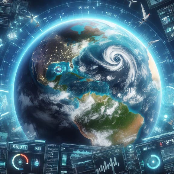 A Captivating 3D Visualization of Earth Showcases a Powerful Hurricane ...