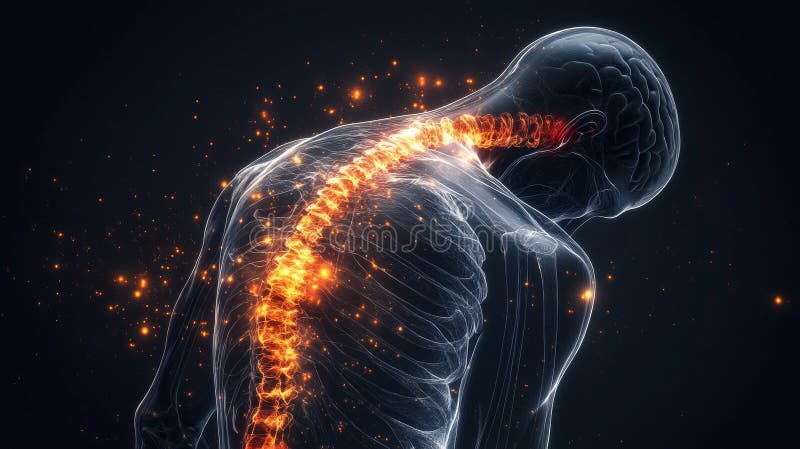 Glowing 3D Visualization of Spinal Cord with Neural Activity Highlights ... Glowing 3D Visualization of Spinal Cord with Neural Activity Highlights ...