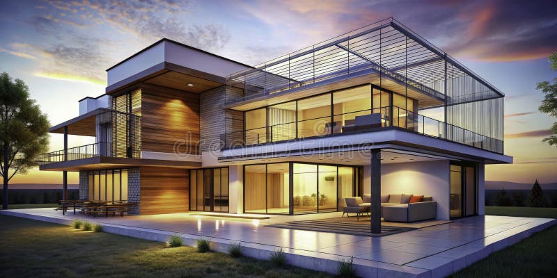 Captivating 3D Wireframe Visualization of a Modern Home Design a ...