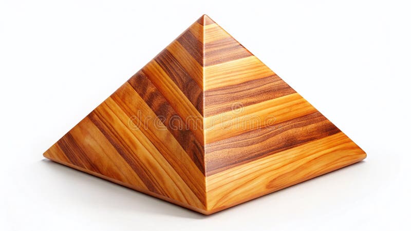 Detailed 3D Wooden Pyramid Model on Transparent Background HighQuality ...