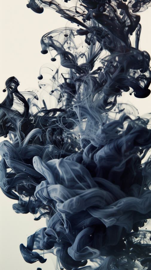 Captivating Dance of Ink Swirls in Water Captured in a Tranquil Setting ...
