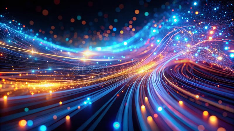 Captivating Dark Blue Abstract Particle Loop Background a Mesmerizing ...