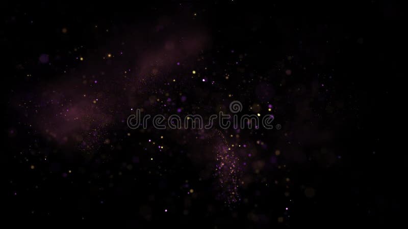 Dark Night Purple Gold Micro Particle Vortex Stock Footage - Video of ...