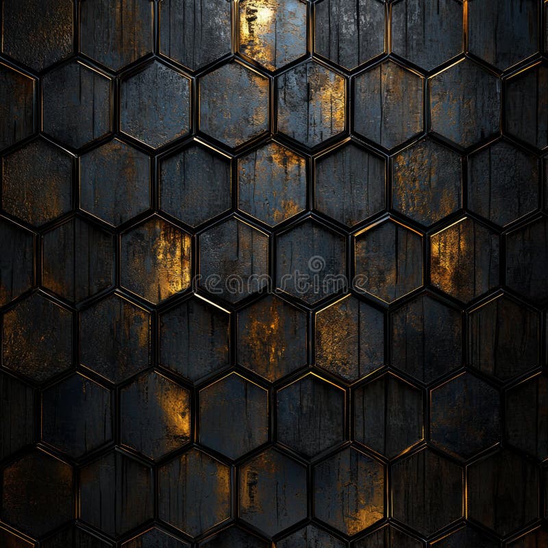Captivating Dark and Rustic Hexagonal Wallpaper Patterns Perfect for ...