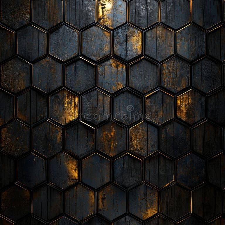 Captivating Dark and Rustic Hexagonal Wallpaper Patterns Perfect for ...