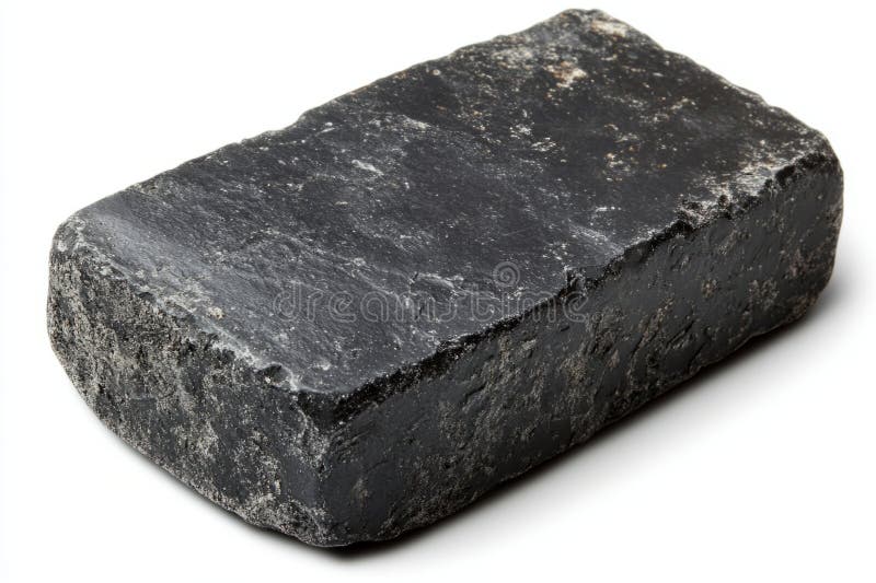 Smooth Black Stone with a Unique Shape and Texture. this Piece ...