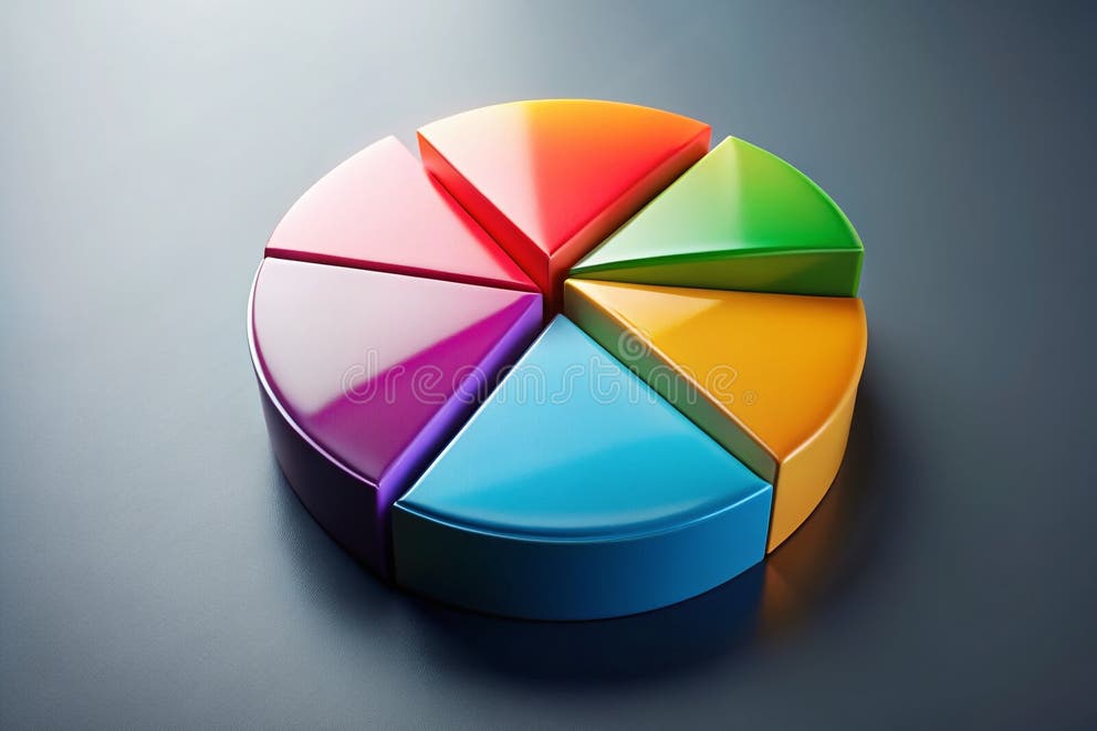 Captivating Data Visualization a Surreal Pie Chart Design for Dynamic ...