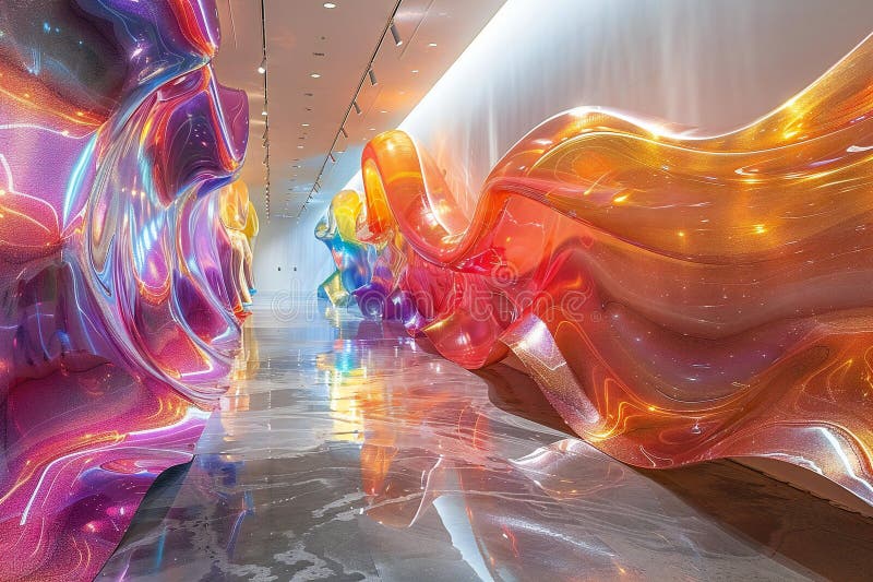 Captivating Depicting Holographic Rainbow Colors, Reflection of Light ...