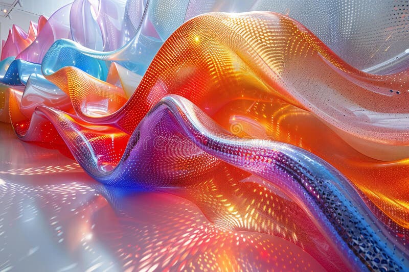 Captivating Depicting Holographic Rainbow Colors, Reflection of Light ...