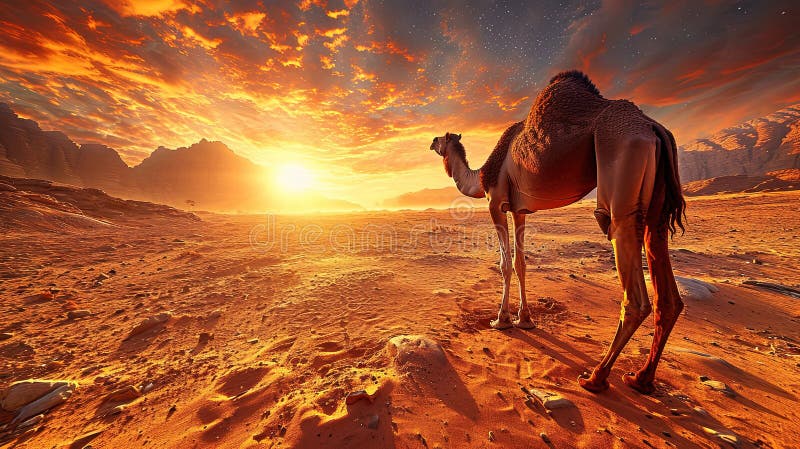 Captivating Desert Adventure Stock Illustration - Illustration of ...