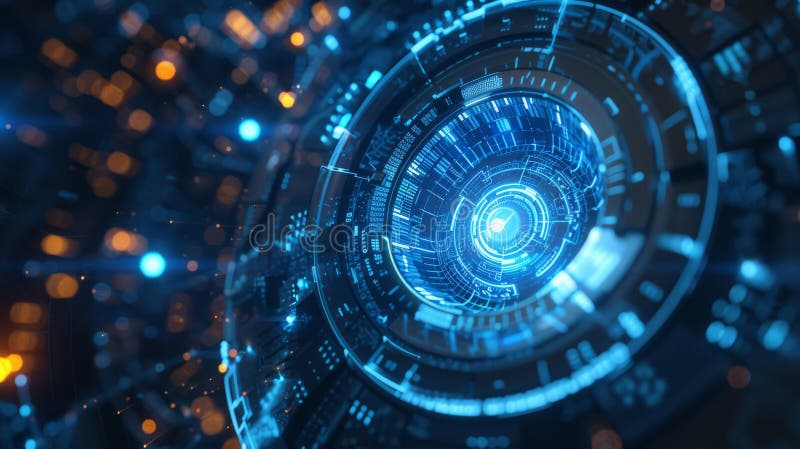 The Captivating Design Features Futuristic Digital Tech with Blue ...