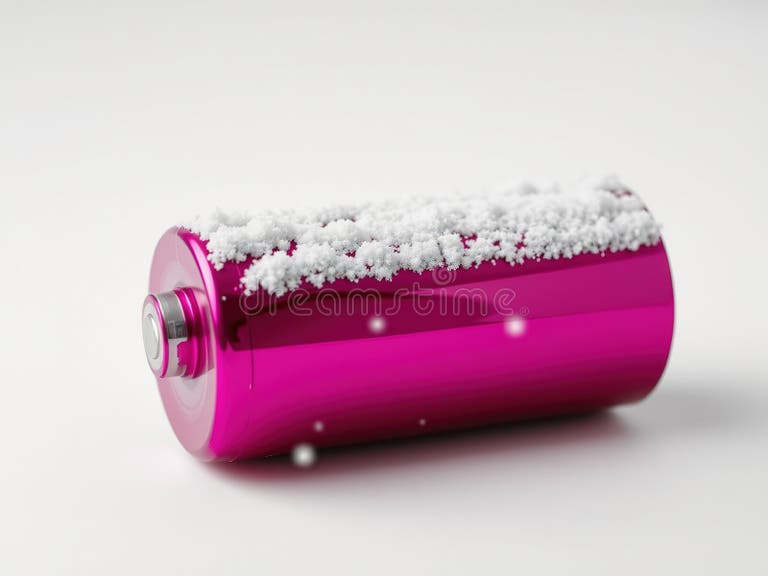 Frozen Energy Source a Cracked Clay Pot Snowy Battery and Mirrored ...