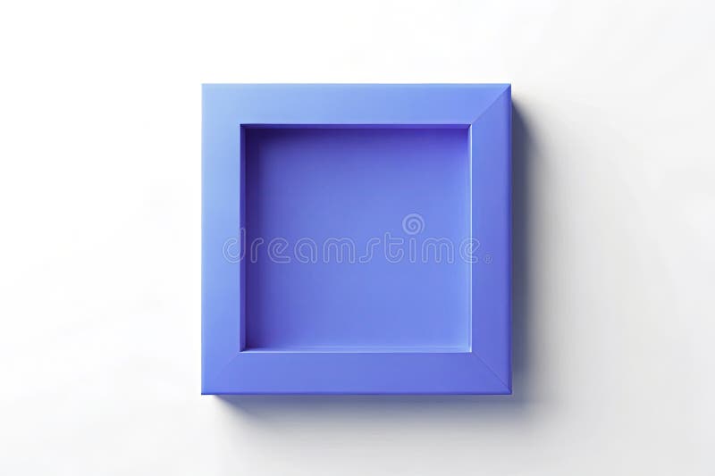 A Striking Blue Square Interrupted by a Bold Hyphen Minimalist Abstract ...