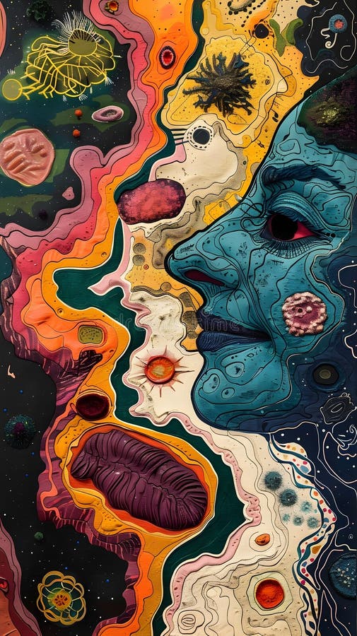 Intersecting Organic Pathways in a Dreamlike, Surreal Landscape of ...