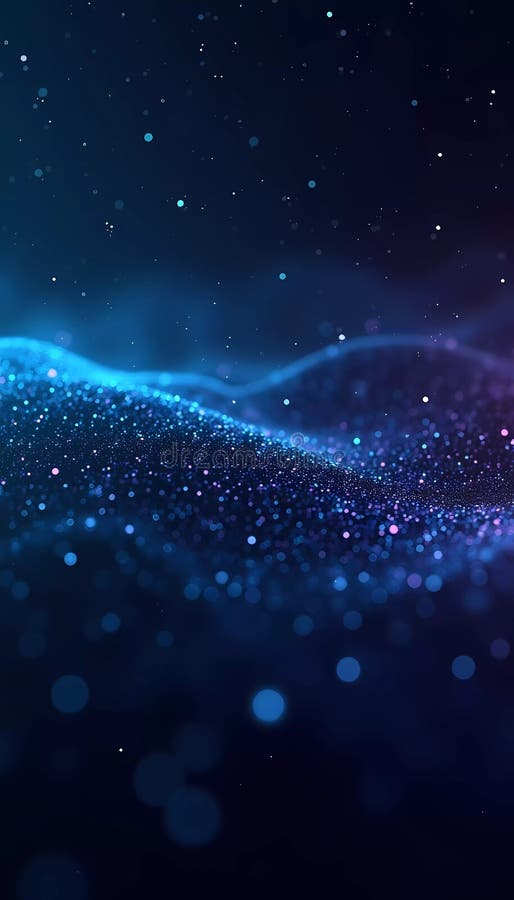 A Captivating Digital Background Showcases Illuminated Particles and ...