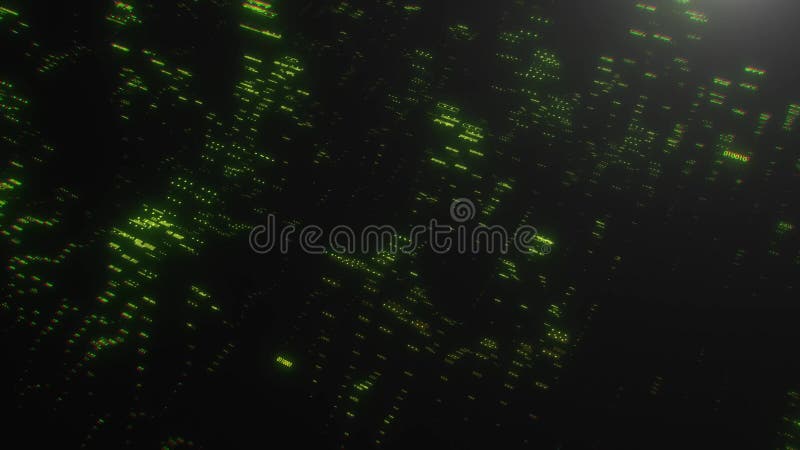 Mysterious Green Digital Code Matrix Stock Video - Video of green ...
