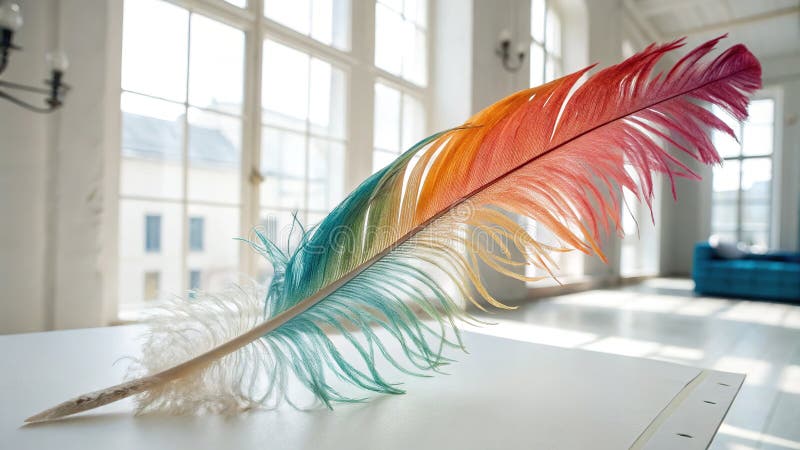 A Vibrant Boho Feather Collage Abstract Colorful and Dynamic Design for ...