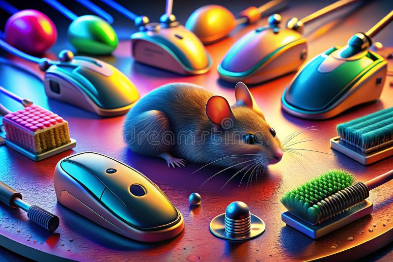 Ergonomic Computer Mouse Illustration Detailed Digital Art Depicting ...