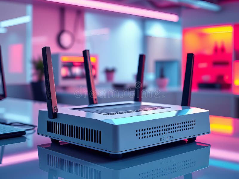 A Vibrant and Modern Office Router HighQuality Digital Illustration for ...