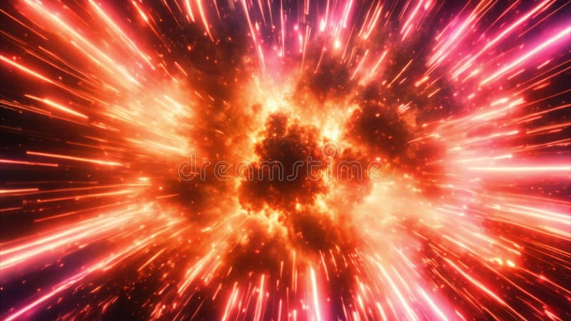 Fiery Cosmic Explosion stock footage. Video of space - 336009296