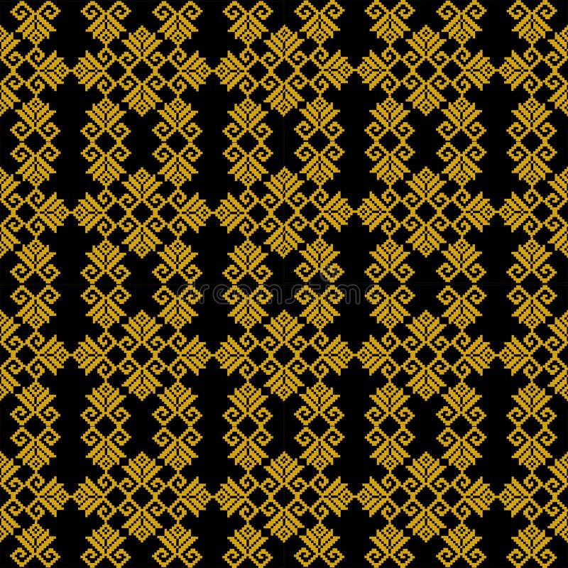 A Captivating Digital Pattern Features Interlocking Golden Diamond ...