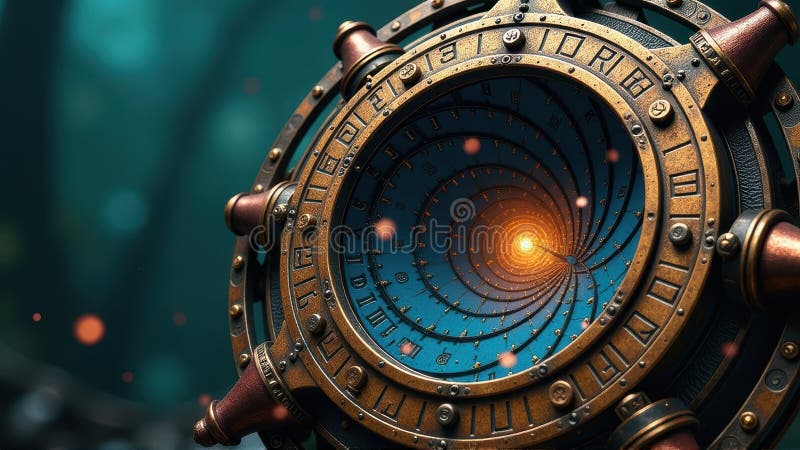 A Captivating Digital Rendering of a Complex, Steampunk-inspired Device ...