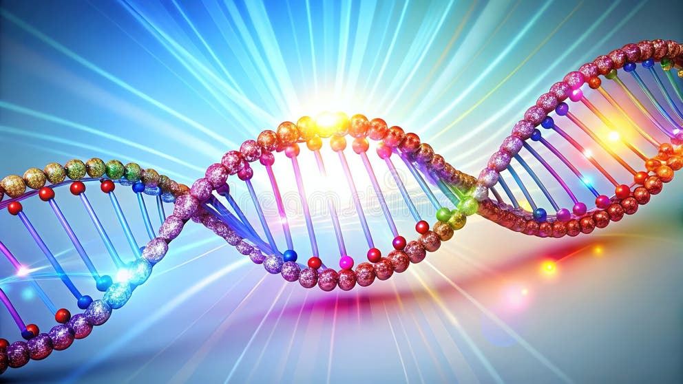 A Captivating Digital Rendering of a Glowing DNA Helix Network a ...