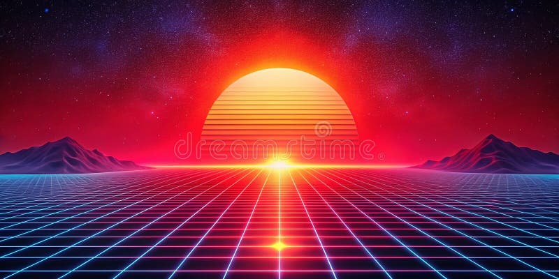 Captivating Digital Sunrise a Futuristic Binary Grid Wallpaper for ...