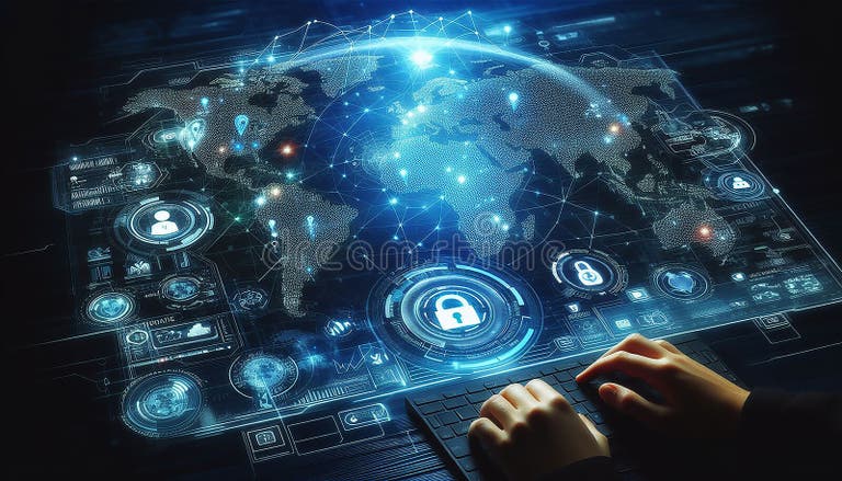 Cybersecurity Digital World Map Stock Illustrations – 590 Cybersecurity ...