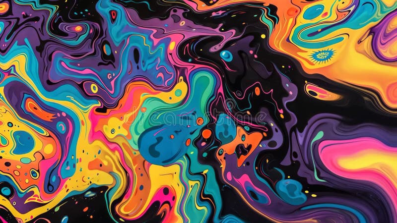 A Captivating Display of Abstract Shapes and Colors Swirls Dynamically ...