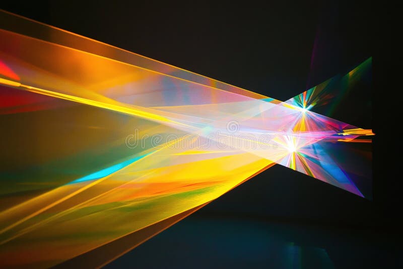 Colorful Prism Light Refraction Creating Abstract Spectrum Patterns ...