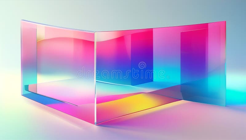 A Captivating Display of Colorful Light Refracting through Translucent ...