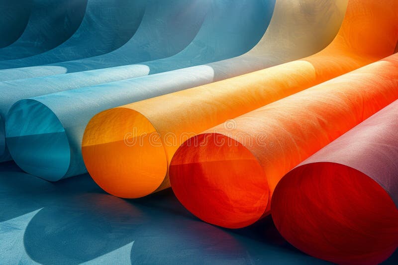 Captivating Display of Colorful Tubes Standing in Perfect Alignment ...