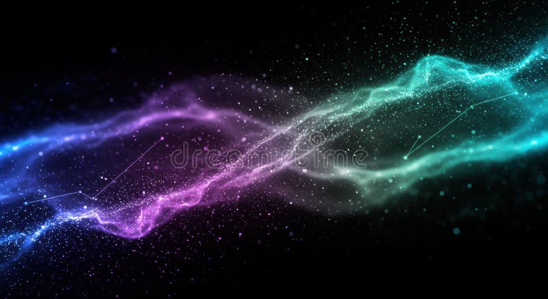 Cosmic Energy Wave with Vibrant Colors and Sparkling Particles in a ...