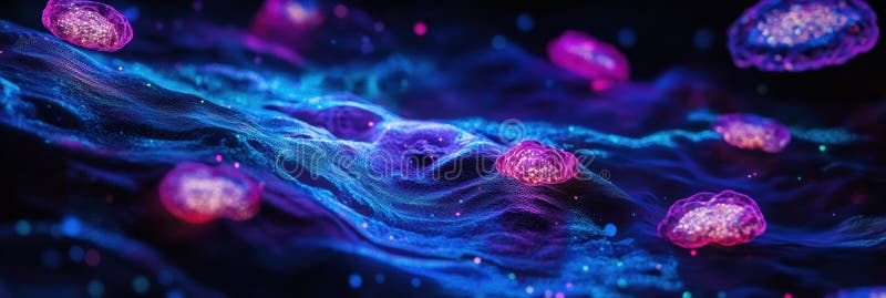 Glowing Bacteria Illuminated by Ultraviolet Light in a Scientific Study ...