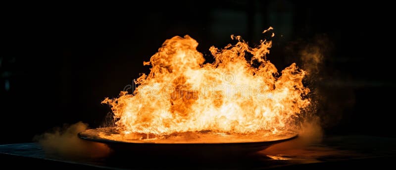 Captivating Display of Flames Creating a Powerful Fire Inferno on a ...
