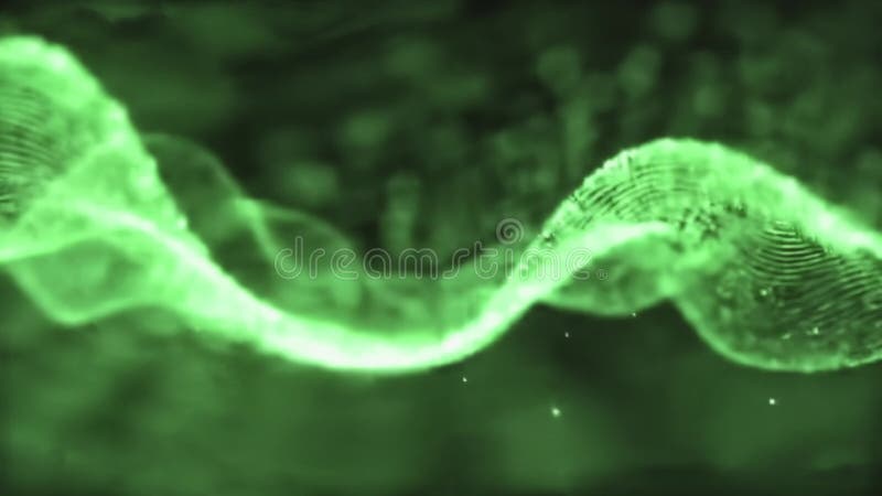 Exploring Mesmerizing Green Wave Patterns Moving Gracefully in a Dark ...