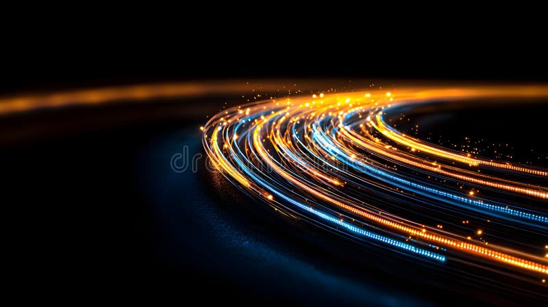 A Captivating Display of Illuminated Fiber Optics Creating a ...