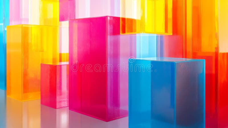 A Captivating Display of Lively Abstract 3D Blocks and Shapes that Give ...