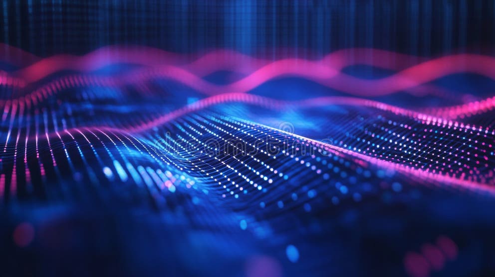 Abstract Visual Representation of Digital Wave Patterns with Vibrant ...