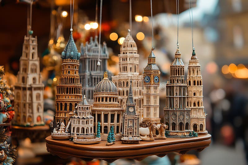 Exquisite Miniature Landmark Ornaments Christmas Market Souvenir ...
